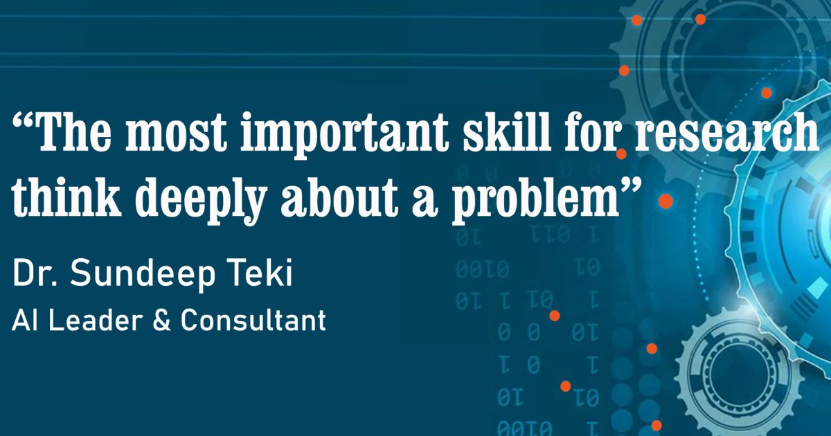 The most important skill for research is to think deeply about a ...