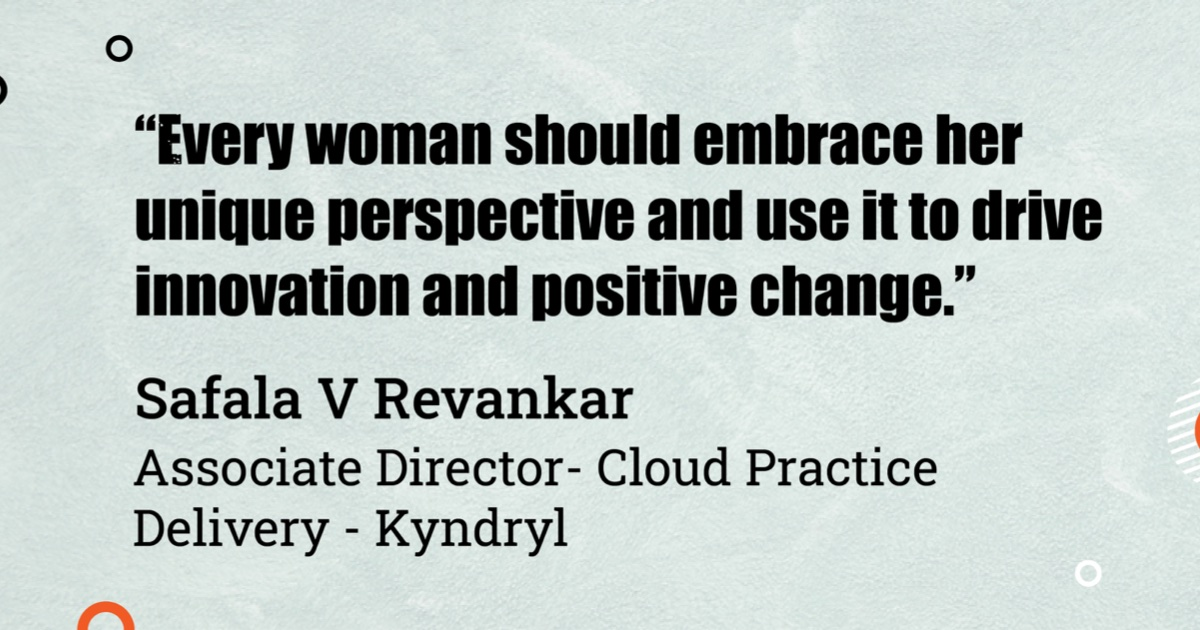 Safala V Revankar, Associate Director, Cloud Practice Delivery, Kyndryl